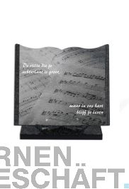 Suchen Sie sich einen Gedenkstein 'Buch' mit Lasergravur?