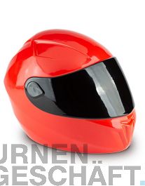 Formschöner Motorradhelm-Urne rot, für Motorradfahrer